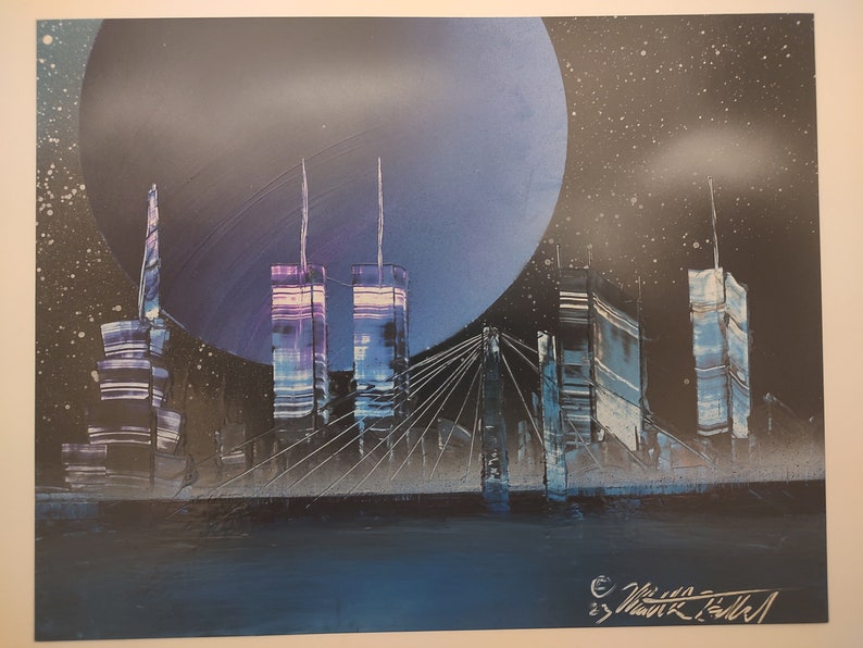 Spray Paint Art, Glows Under UV Light (blacklight) - Etsy
