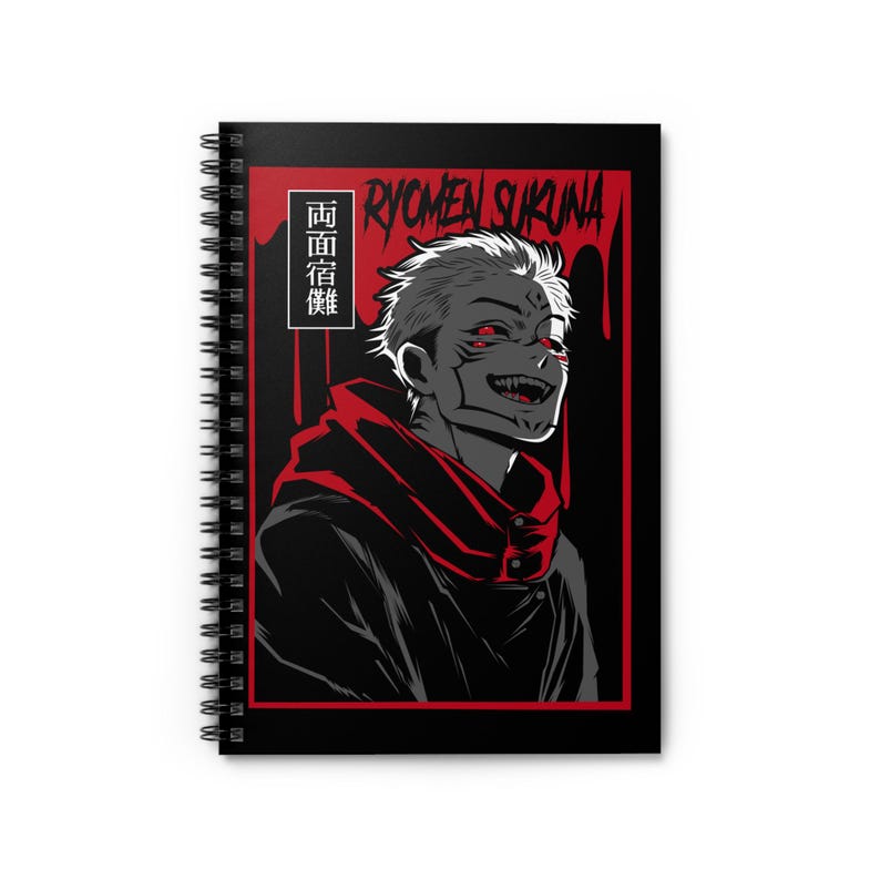 Anime Spiral Notebook | Kawaii Ruled Line Journal | 118 Page Anime ...