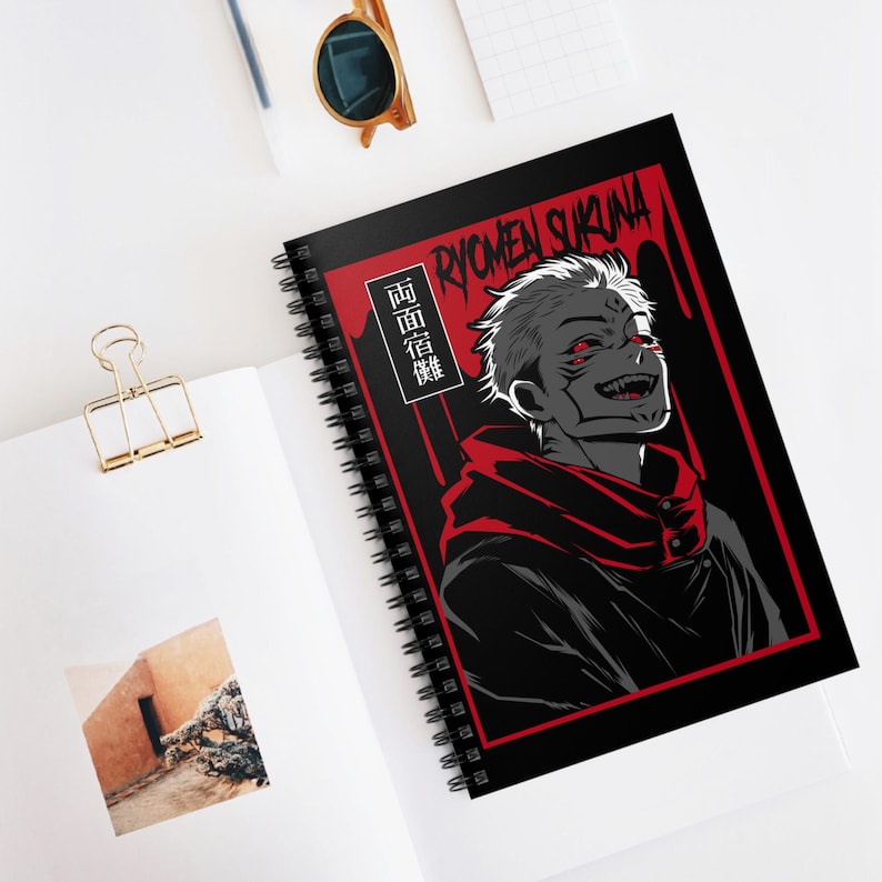 Anime Spiral Notebook | Kawaii Ruled Line Journal | 118 Page Anime ...