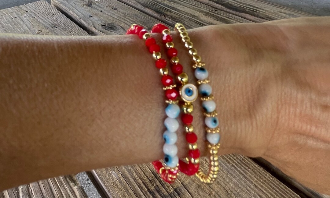 Evil Eye Bracelets Symbol of Protection Jewelry Lucky and Adjustable ...