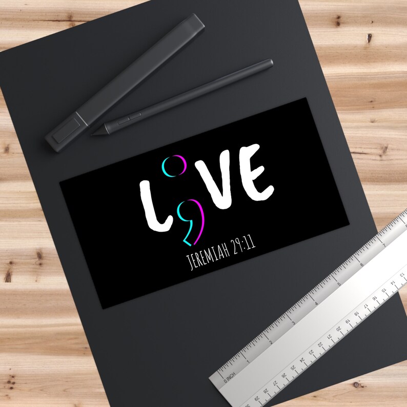 LIVE Semicolon Suicide Awareness Suicide Prevention Bumper Stickers ...