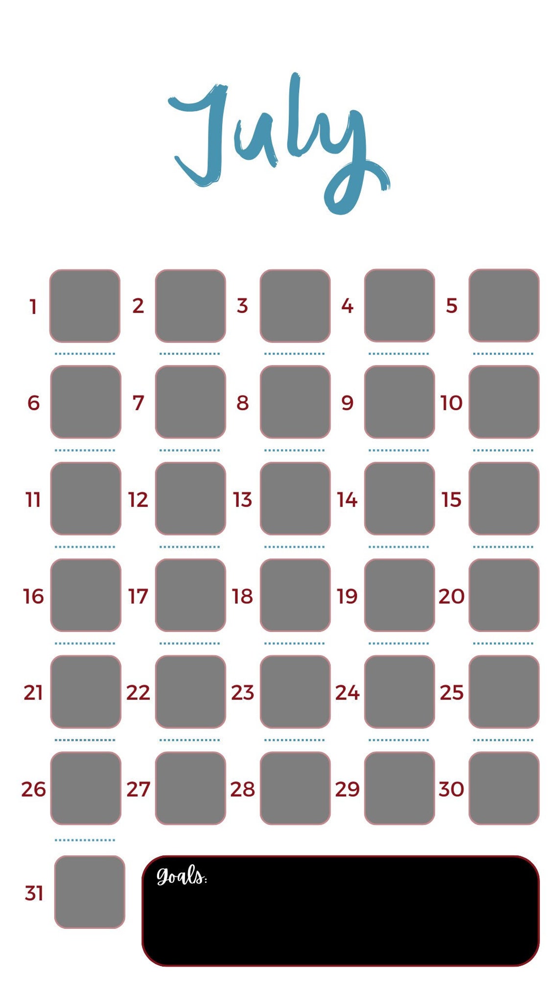 July Instagram Tracker Bundle - Editable Social Media Post Templates ...