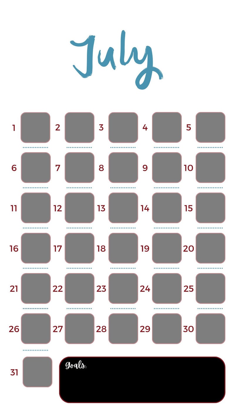July Instagram Tracker Bundle - Editable Social Media Post Templates ...