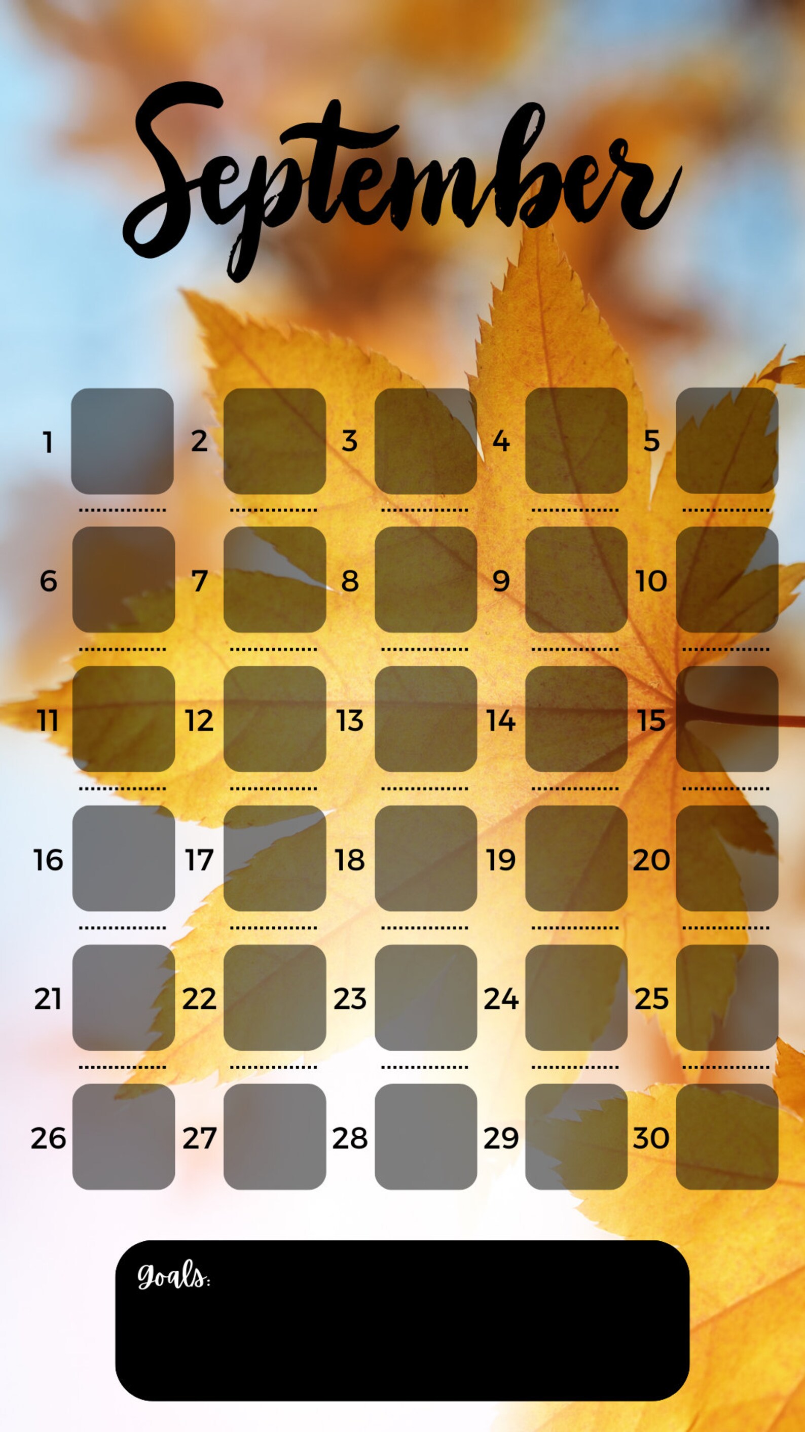 September Instagram Tracker Bundle - Editable Social Media Post ...