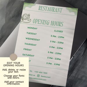 Editable Restaurant Menu Template: Printable Canva Design (8.5x11) - Etsy
