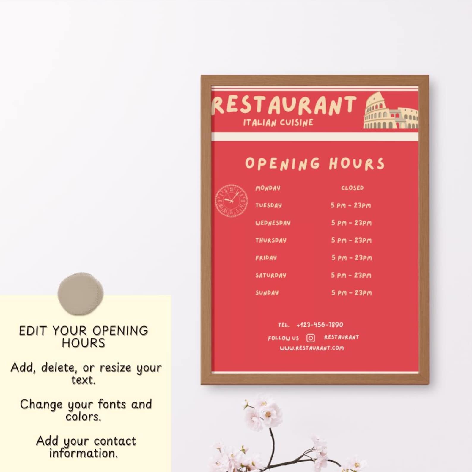 Italian Restaurant Menu Template – Editable Canva Menu – Printable ...
