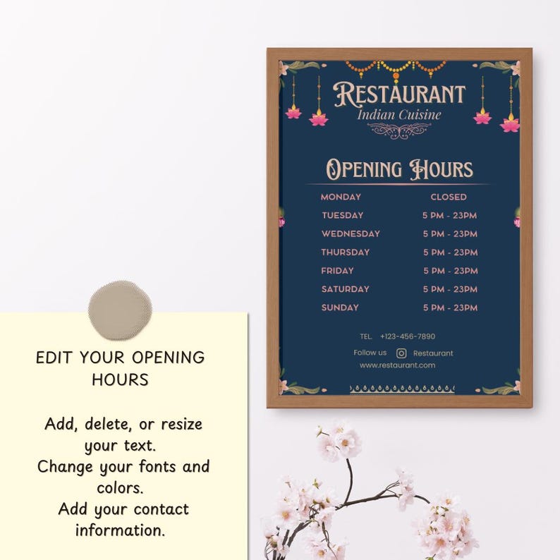 Indian Restaurant Menu Template: Editable Canva Design (8.5x11 ...