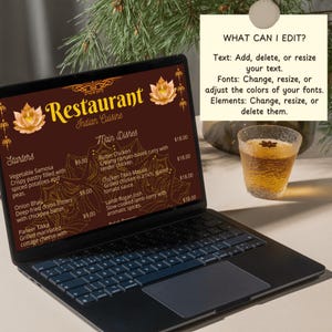 Indian Restaurant Menu Template: Curry & Tandoori Design (canva, 8.5x11 ...