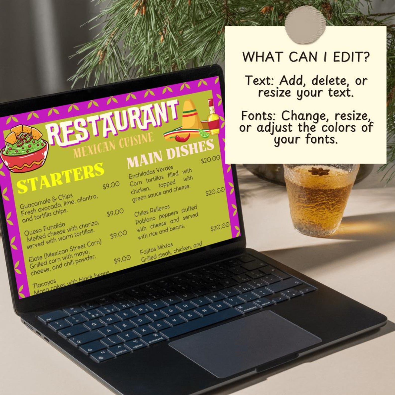 Editable Mexican Restaurant Menu Template: Colorful Canva Design (8 ...
