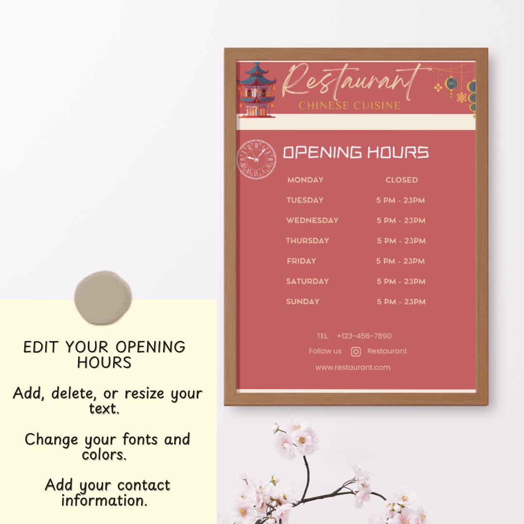 Chinese Restaurant Menu Template: Editable Asian Food (canva, 8.5x11 ...