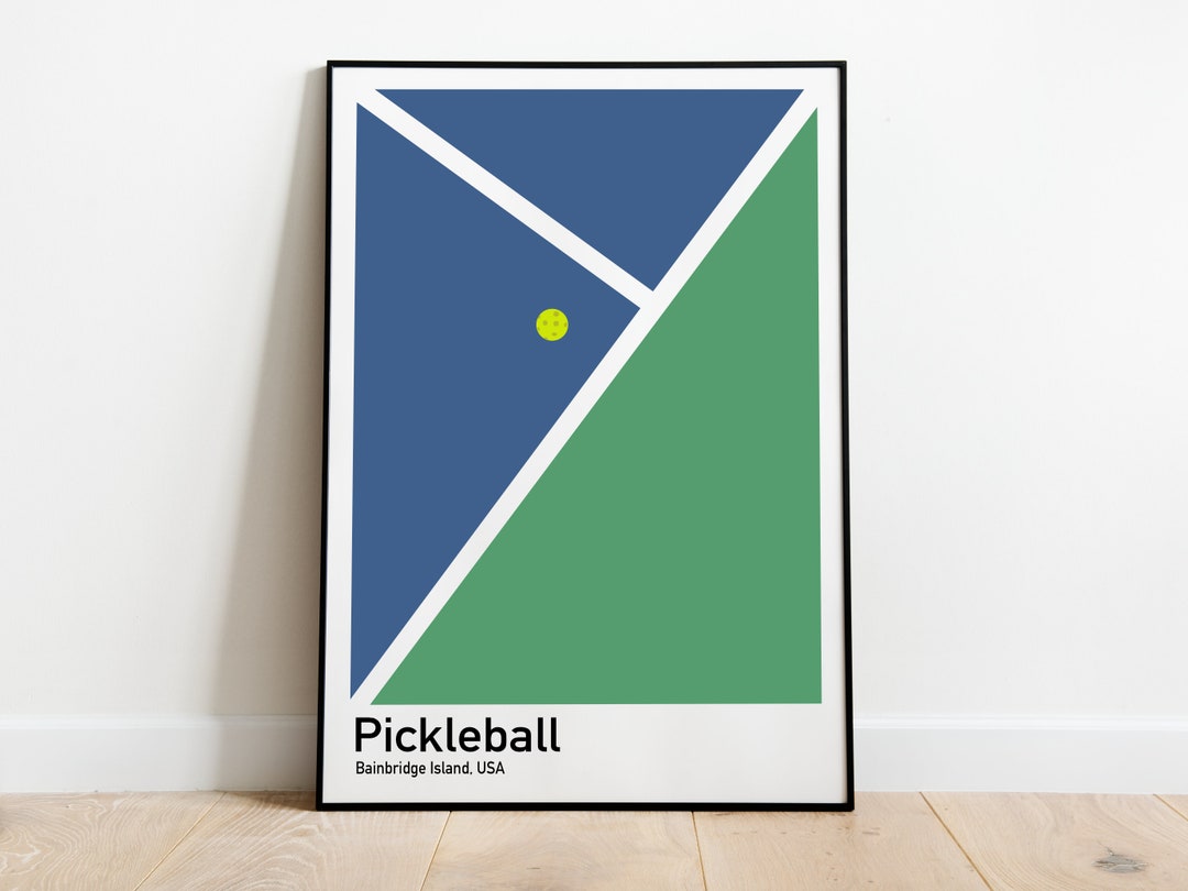 Pickleball Court Minimalist Poster: Digital Download for Home Decor ...