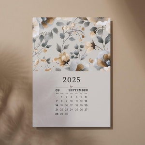 2025 Vintage Floral Calendar Printable Monthly Calendar 2025 Botanical ...