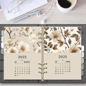 2025 Vintage Floral Calendar Printable Monthly Calendar 2025 Botanical ...