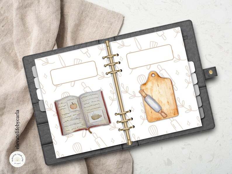 Personalized Recipe Binder Kit: Printable Cookbook Dividers, Custom ...