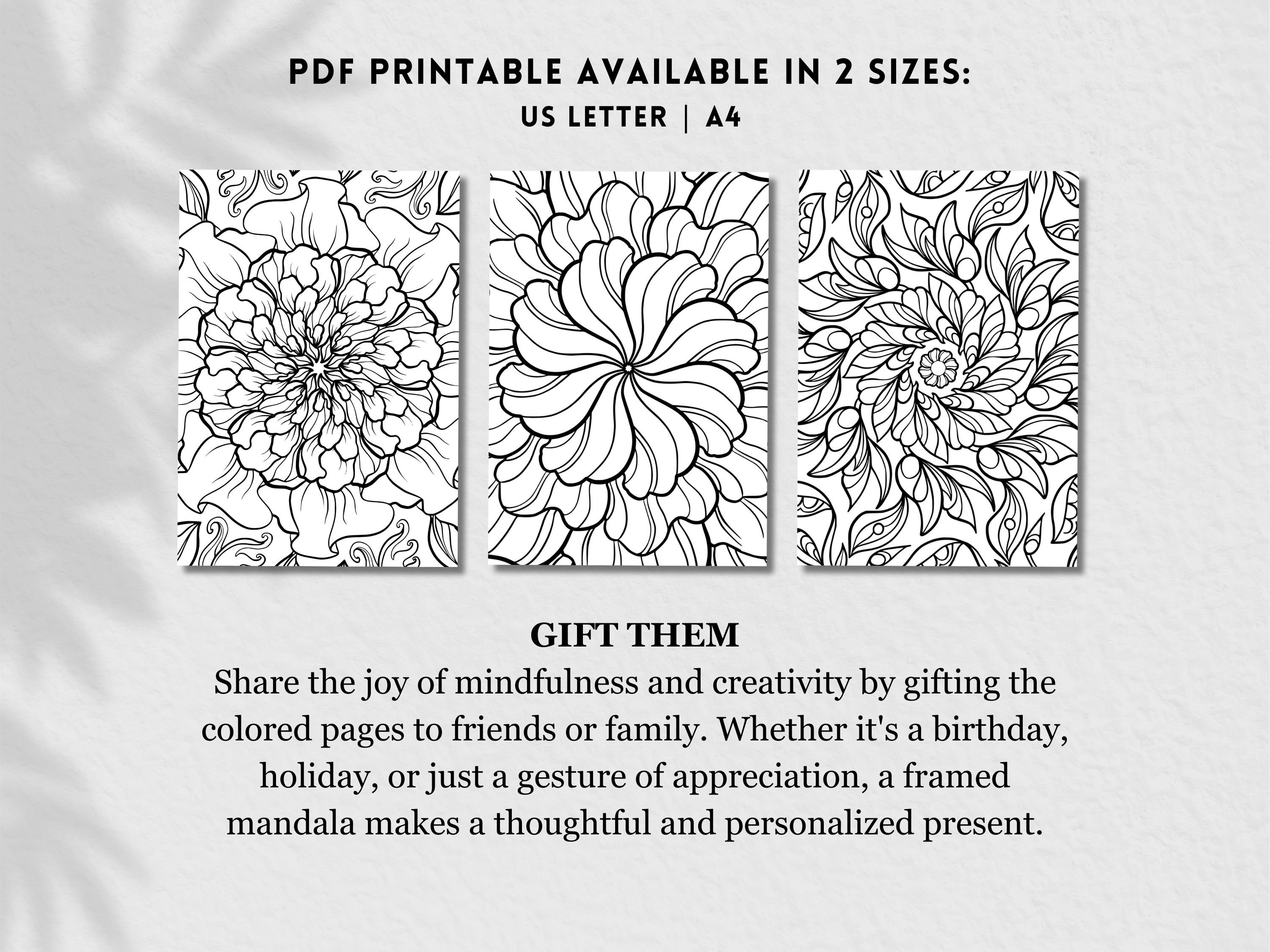 Mandala Coloring Pages Mindfulness Coloring Book Adult Coloring for ...