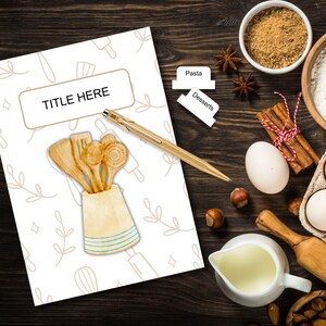 Personalized Recipe Binder Kit: Printable Cookbook Dividers, Custom ...
