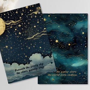 Planner Dashboard Printable | Starry Night Planner Accessories ...