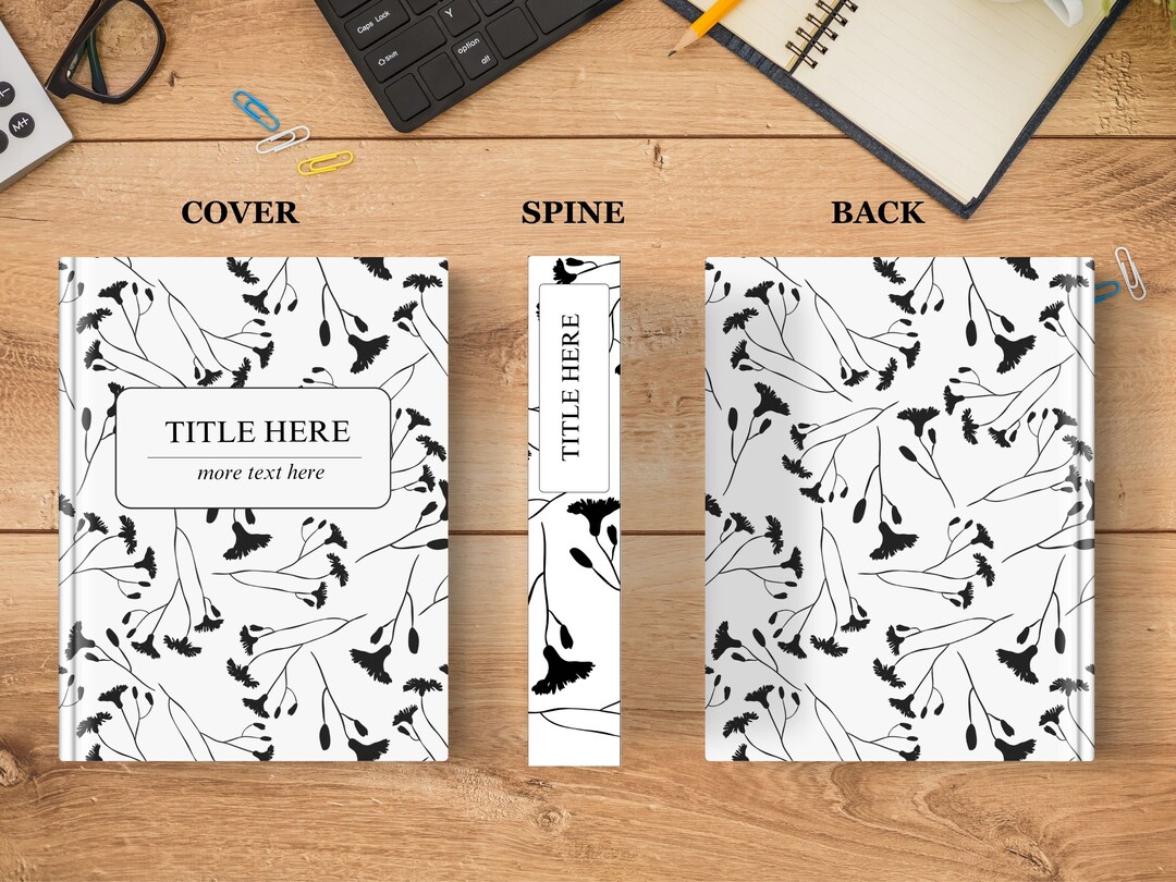 Binder Covers & Spines Set: Black and White Organizer for Home, Office ...