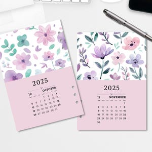 2025 Boho Floral Calendar Printable - Monthly Calendar 2025 - Botanical ...