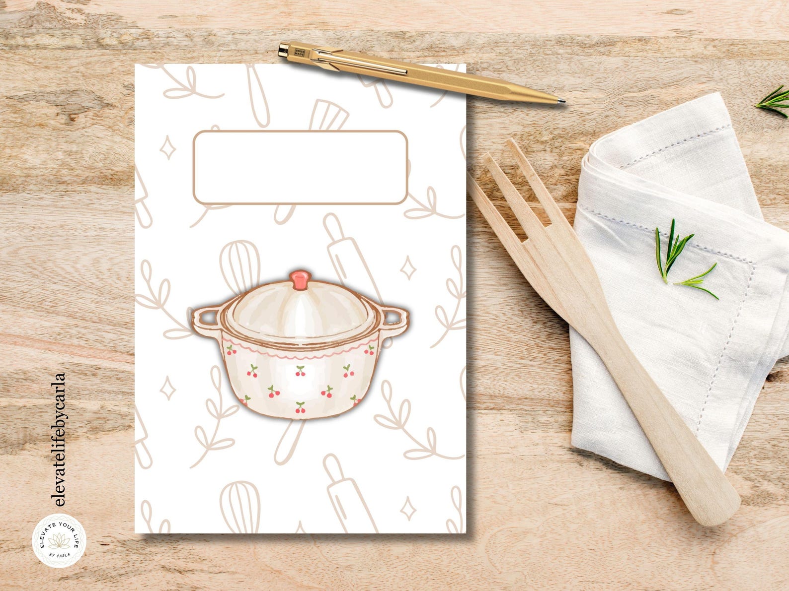 Personalized Recipe Binder Kit: Printable Cookbook Dividers, Custom ...