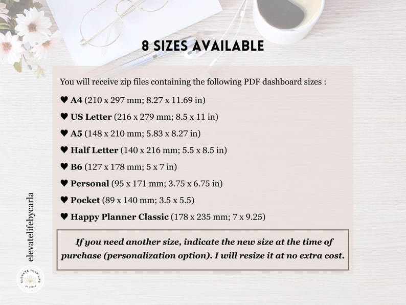 Your Are Amazing Planner Dashboard – Elegant Floral Design, Journal ...