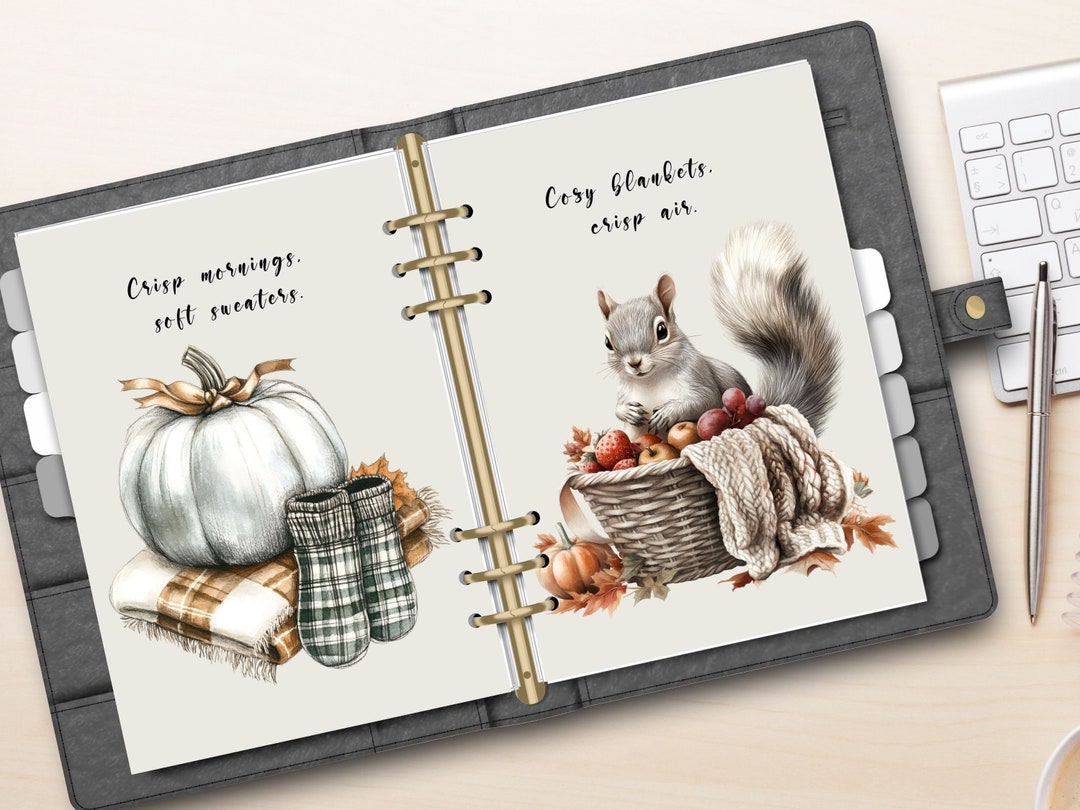 6 Cozy Fall Planner Dashboard Printable | Cute Autumn Accessories ...