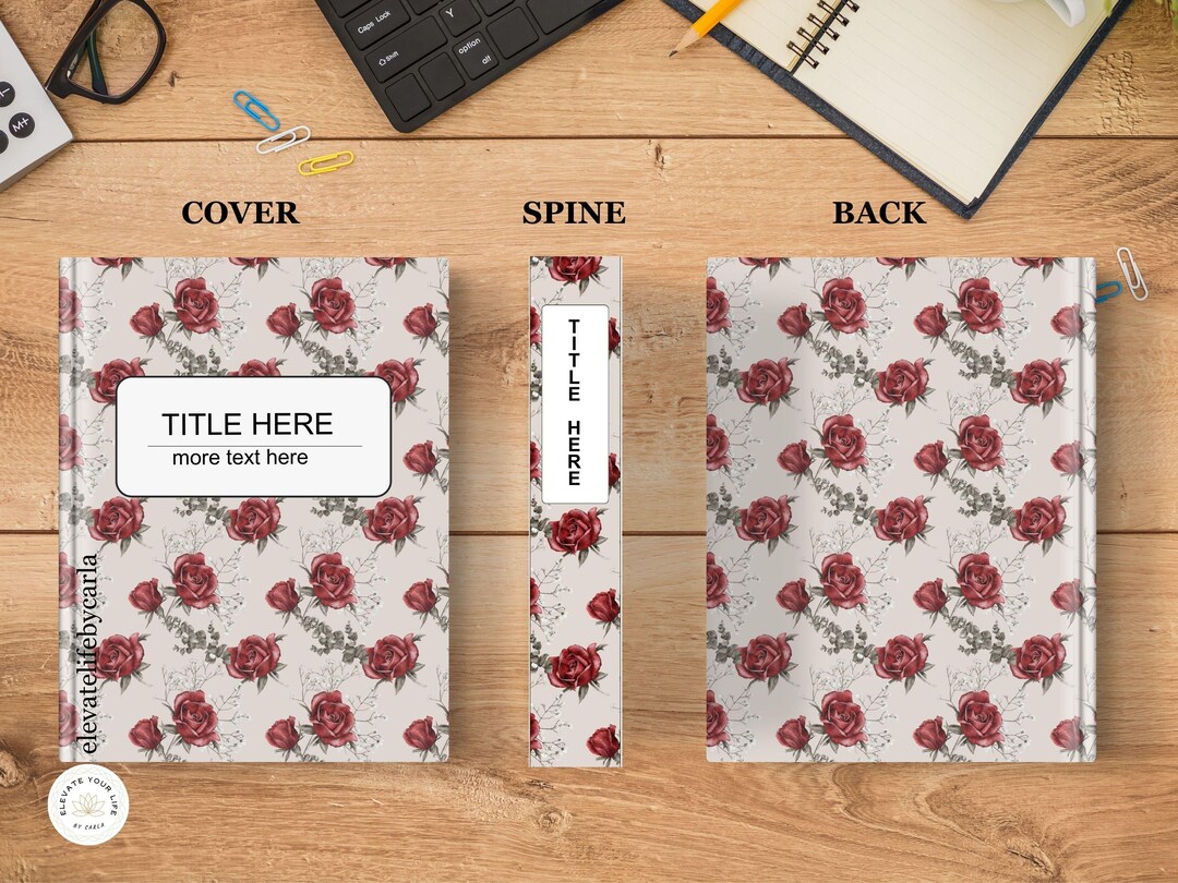 3 DESIGNS BUNDLE - Elegant Floral Binder Cover Printable - Personalized ...