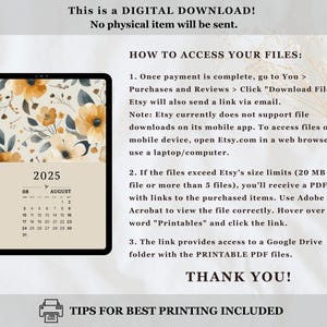 2025 Vintage Floral Calendar Printable Monthly Calendar 2025 Botanical ...