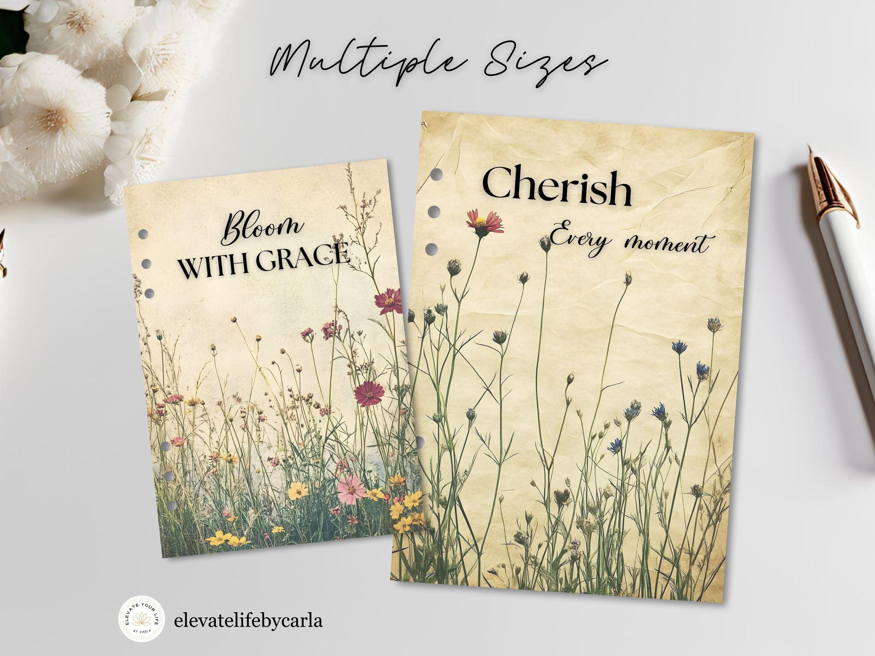 Planner Dashboard Printable Set, Wildflower Planner Printable, Happy ...