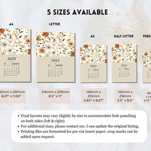 2025 Vintage Floral Calendar Printable Monthly Calendar 2025 Botanical ...