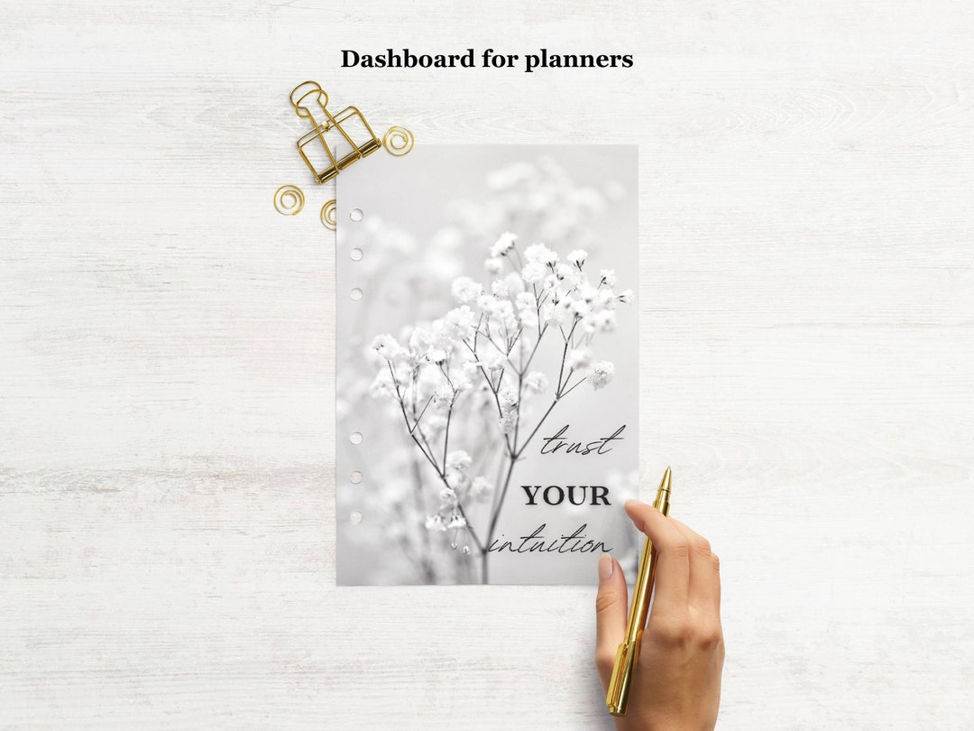 12 Dashboard Inserts Printable Planner Dashboard Planner Dividers ...