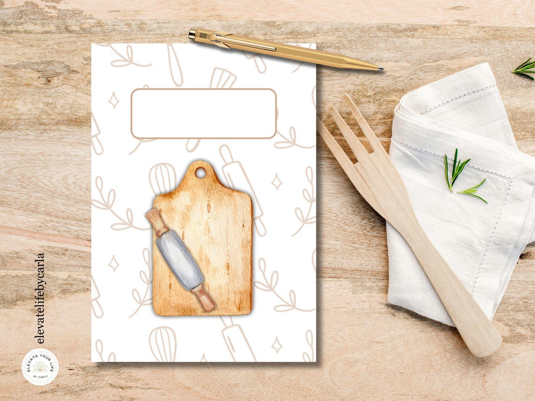 Kitchen Folder Organizer Printable - Custom Cookbook Dividers KIT ...