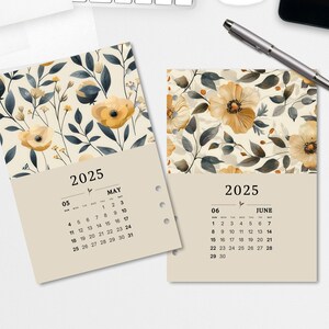2025 Vintage Floral Calendar Printable Monthly Calendar 2025 Botanical ...