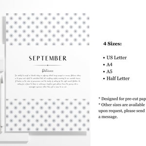 Printable Planner Inserts Dashboard Set With Monthly Dividers and ...