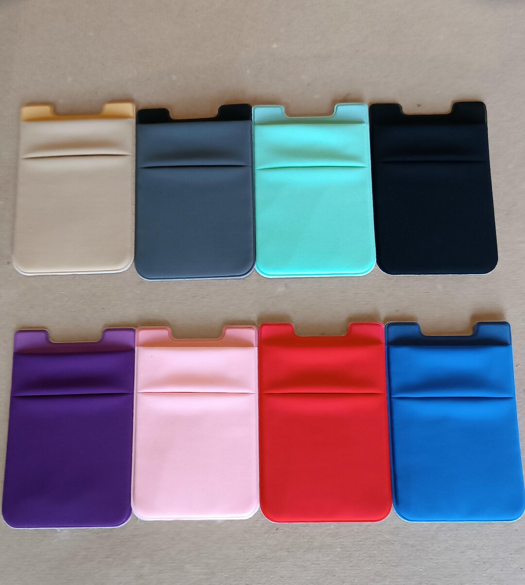 Stick-on Adhesive Card Holder, Holds up to 8 Cards, for Back of Phone ...