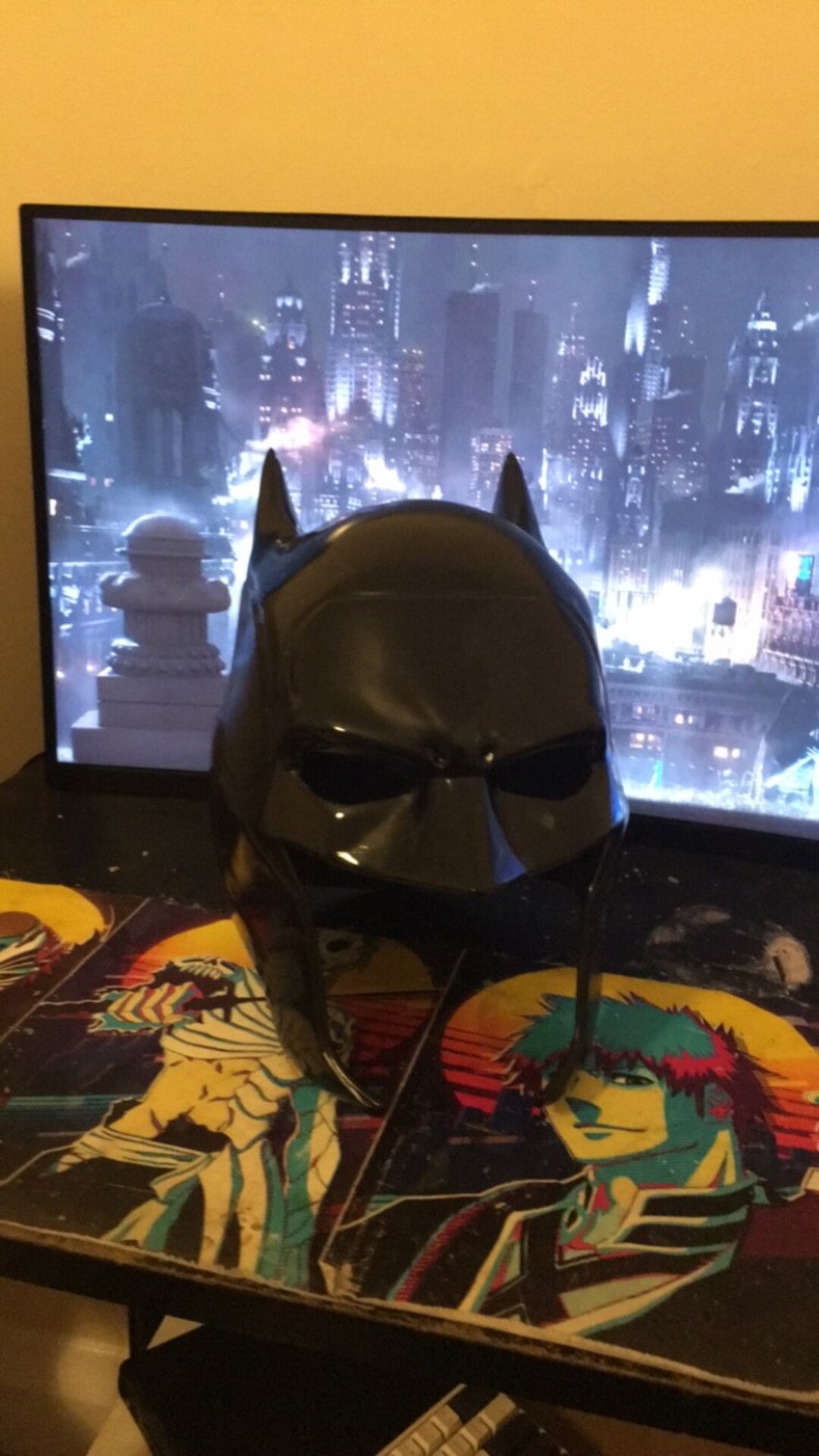 3D Printed Batman Mask Custom Painted - Etsy