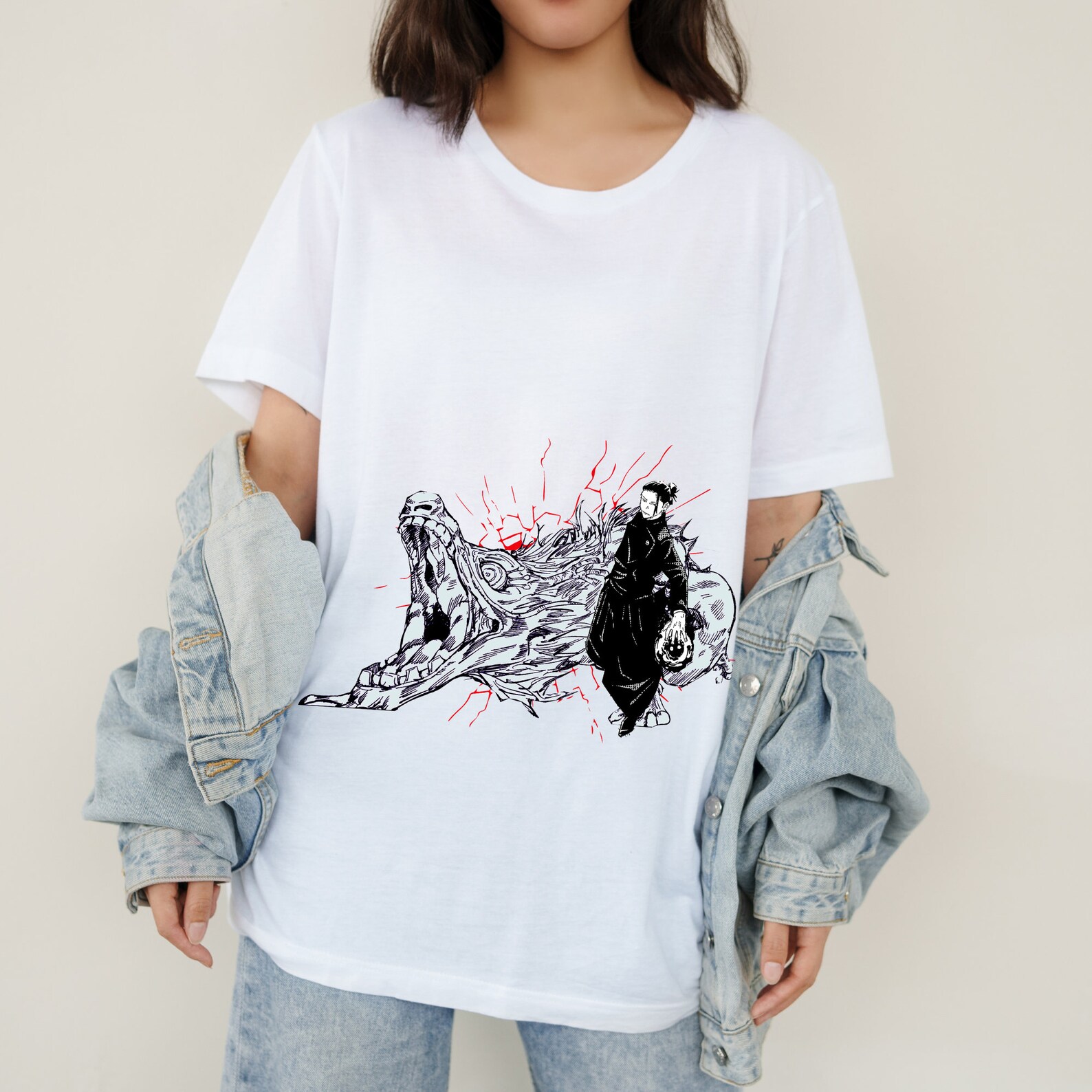 Jujutsu Kaisen Graphic T-shirt Japanese Anime Streetwear Style Unisex ...