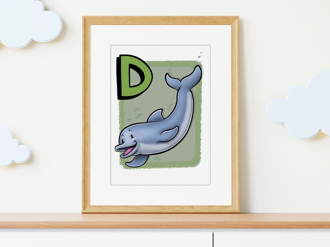 D is for Dolphin (digital Download) - Etsy