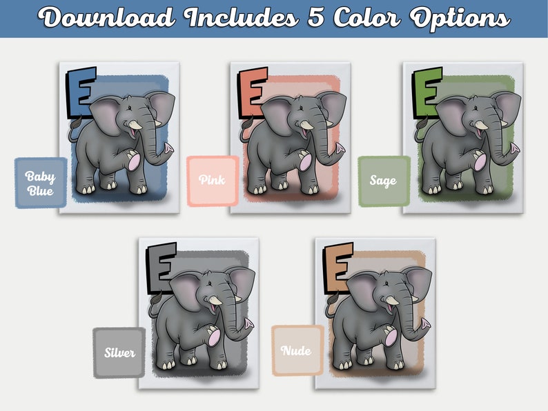 E is for Elephant (digital Download) - Etsy