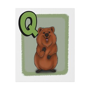 Q is for Quokka print/sage - Etsy