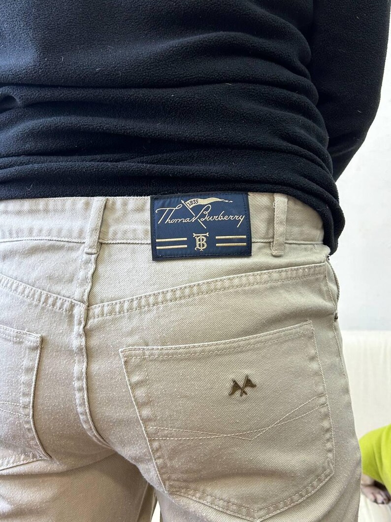 Burberry Mens Fat Jeans, Vintage Trousers Streetwear Pants, Y2k Pants ...