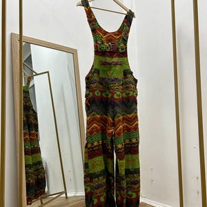 Hippie Wide Leg Jumpsuit, Corduroy Boho Womens Jumpsuit, Slipknot ...