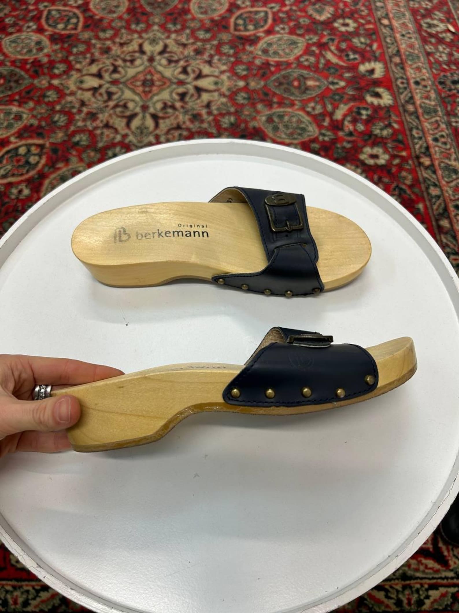 Berkemann Orthopedic Greek Barefoot Leather Sandals Blue Flip Flops ...
