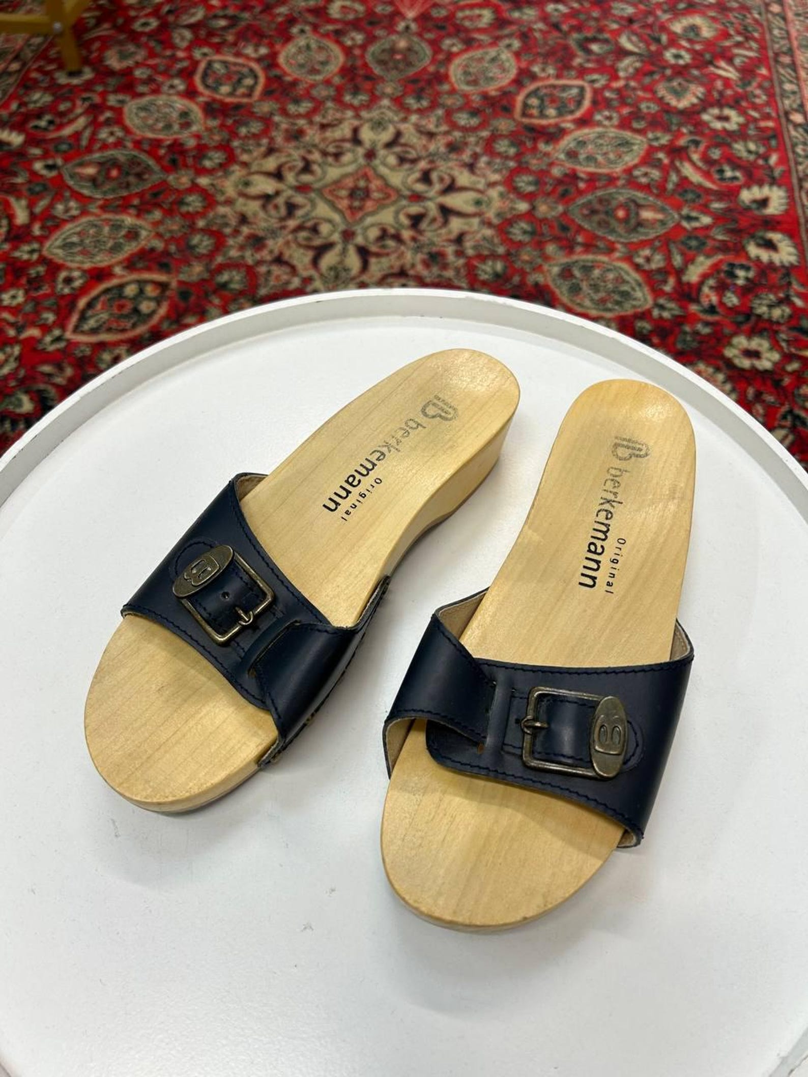 Berkemann Orthopedic Greek Barefoot Leather Sandals Blue Flip Flops ...