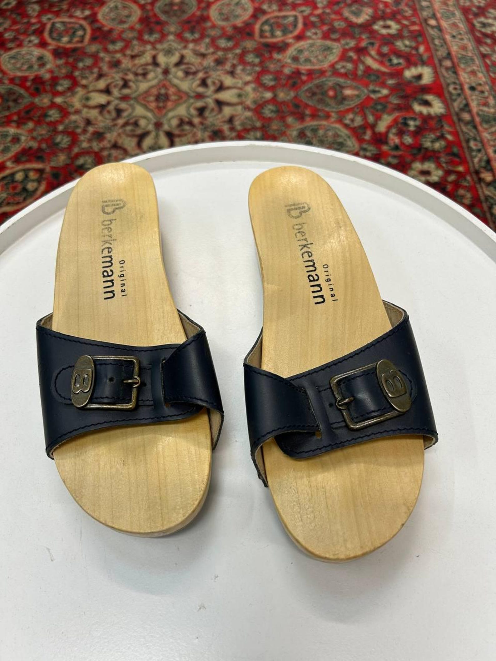 Berkemann Orthopedic Greek Barefoot Leather Sandals Blue Flip Flops ...