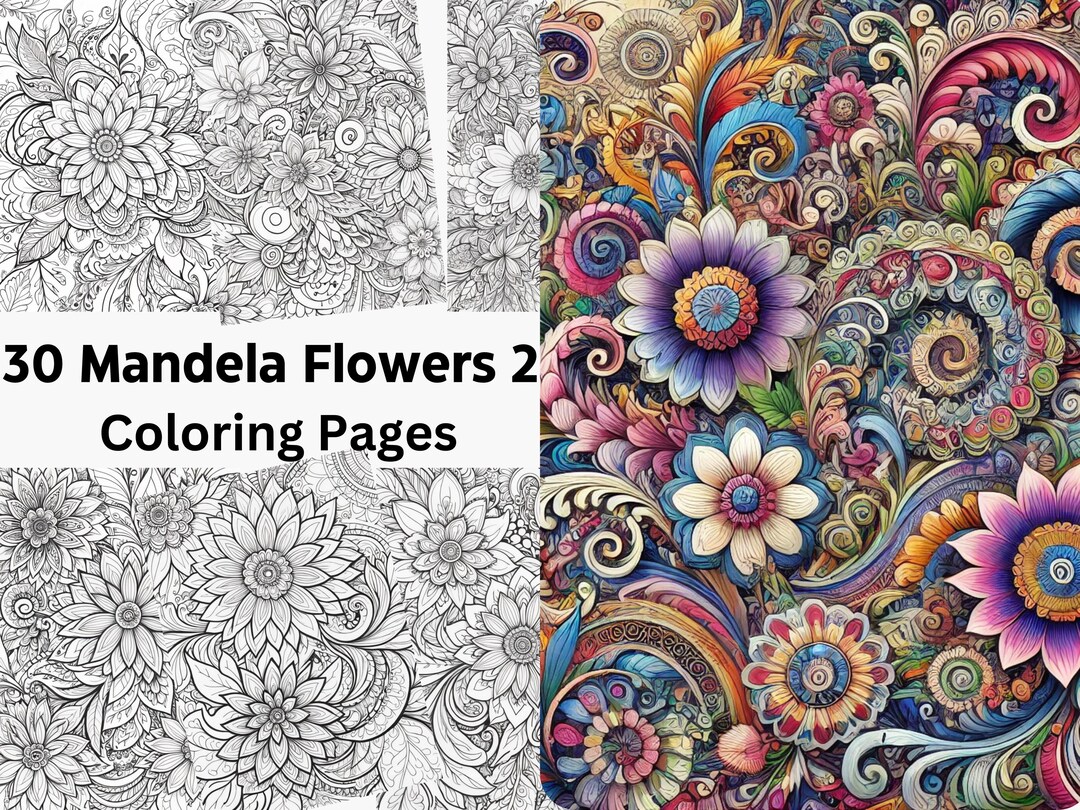 Mandala Flower 2 Coloring Book for Adults Mindful Art Therapy and ...