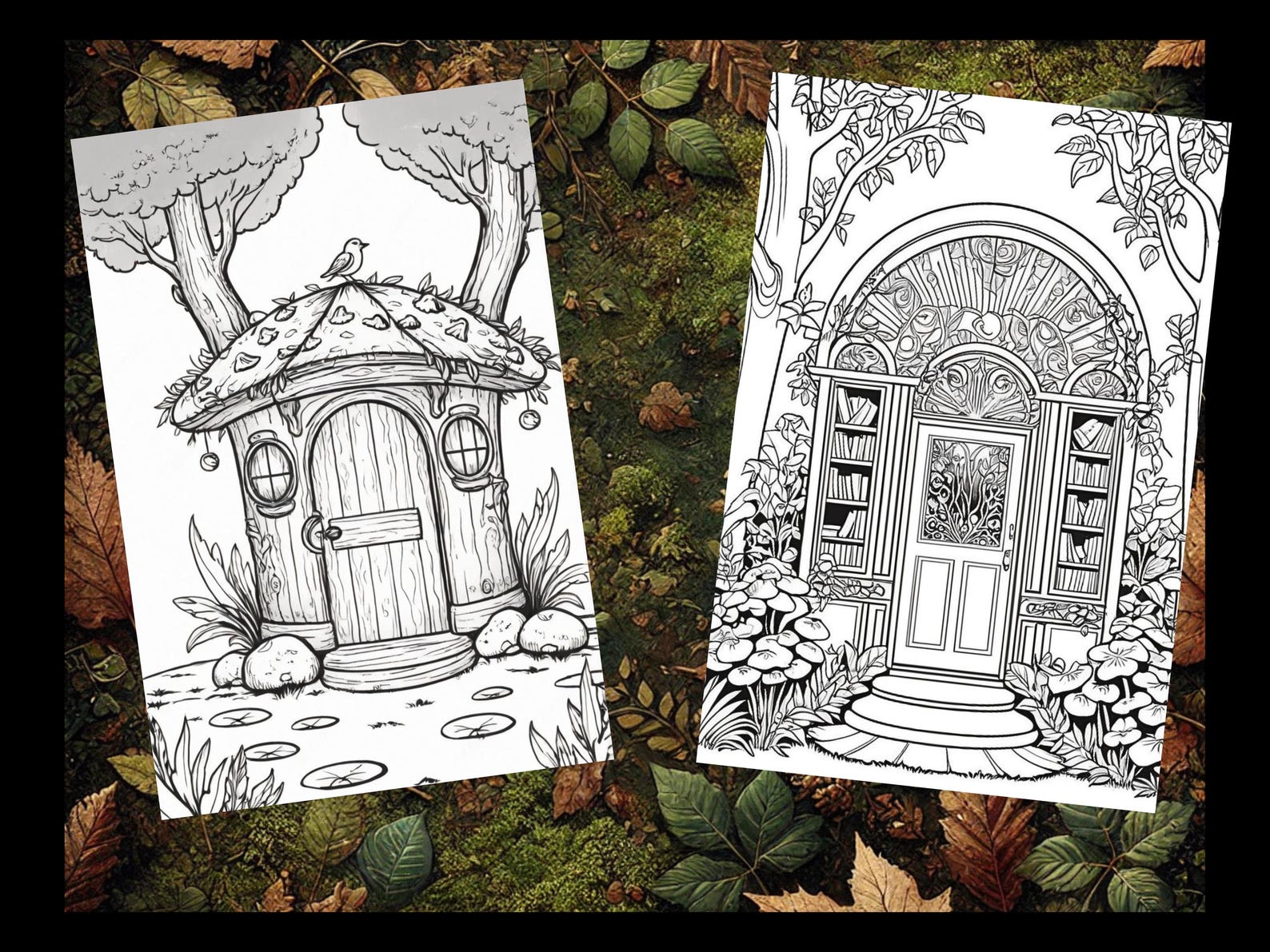 30 Magical Little House Coloring Pages, Adult Kids Coloring Book ...