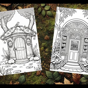 30 Magical Little House Coloring Pages, Adult Kids Coloring Book ...