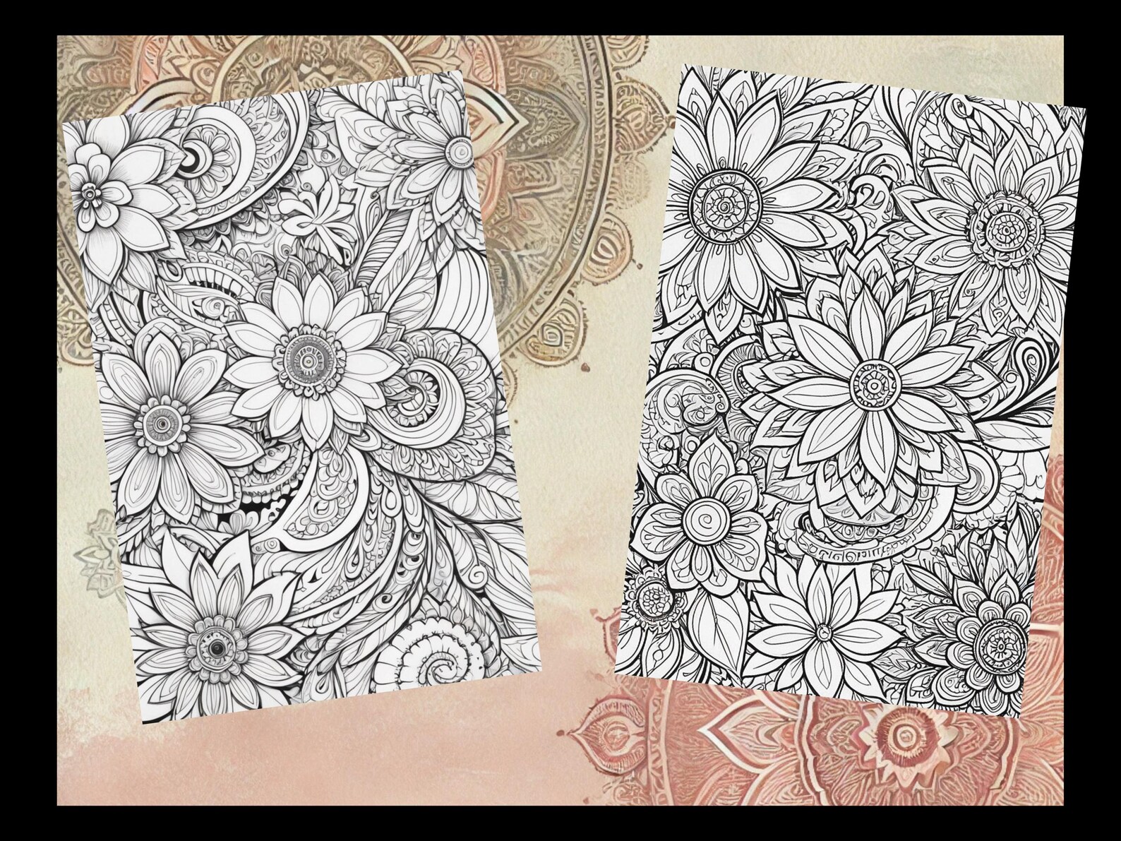 Mandala Flower 2 Coloring Book for Adults Mindful Art Therapy and ...