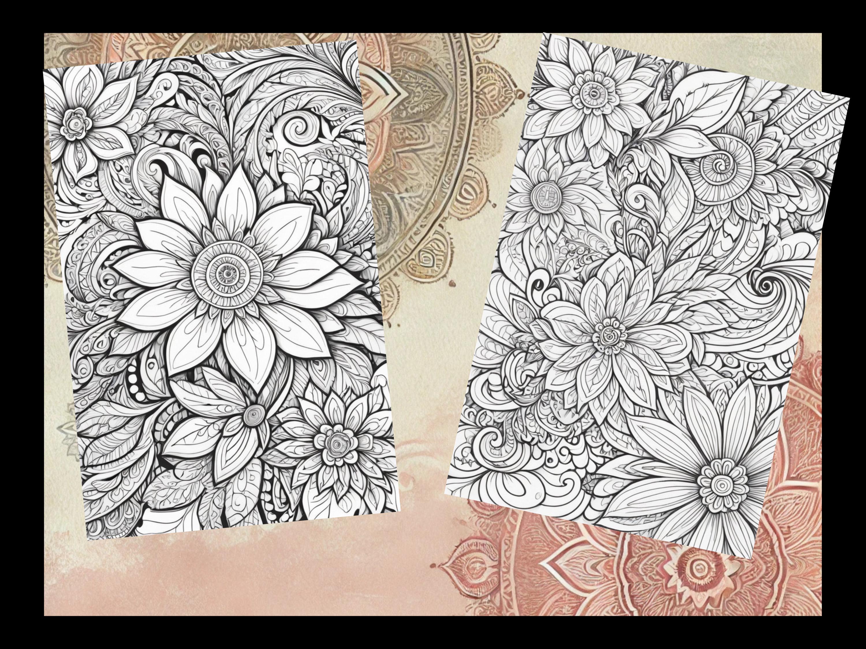 Mandala Flower 2 Coloring Book for Adults Mindful Art Therapy and ...